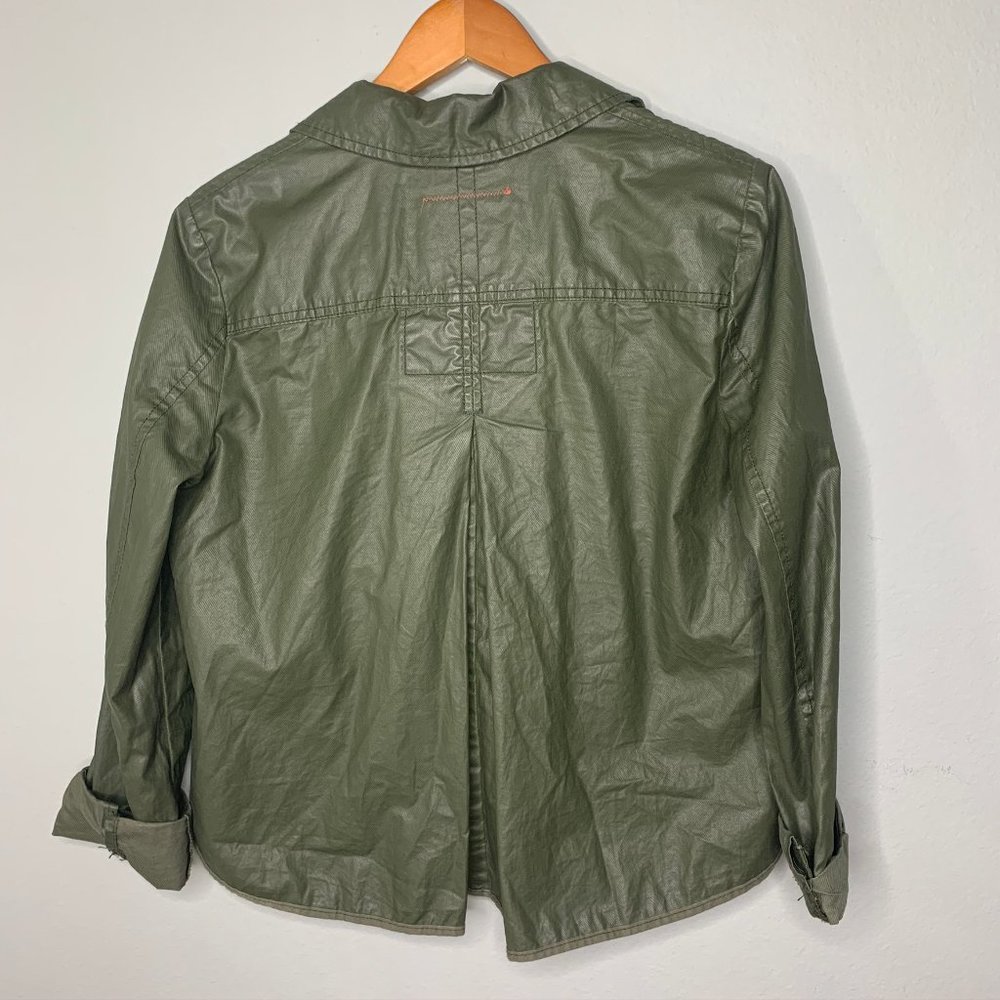 Anthropologie Military Waxed Cotton Jacket Size Small… - Gem